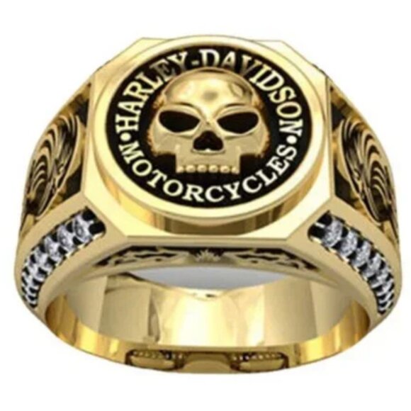 Harley-Davidson | Accessories | Classic Golden Harley Davidson Gothic ...